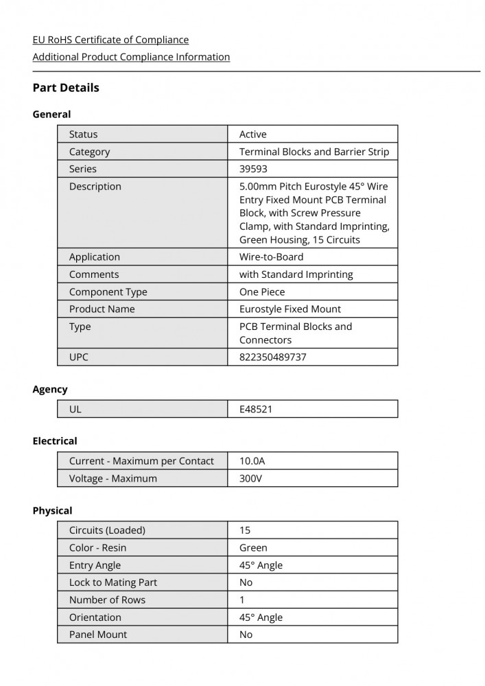 MOLEX 395931215 technical drawing preview, page 2