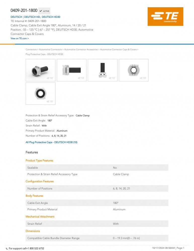 0409-201-1800 technical document page 1