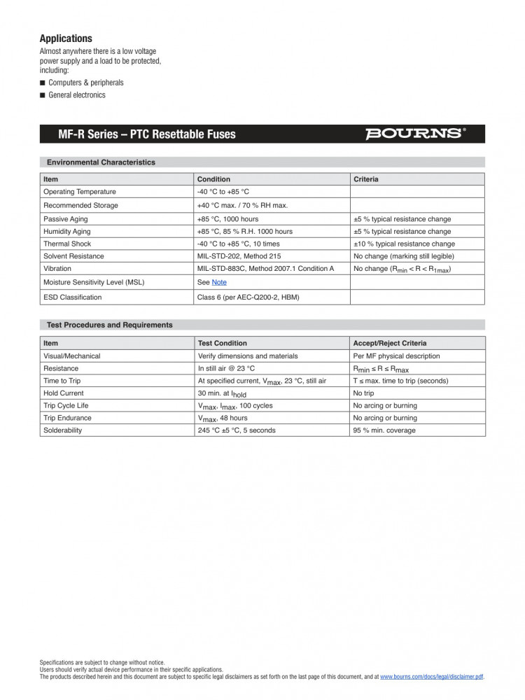 MF-R Series datasheet page 2