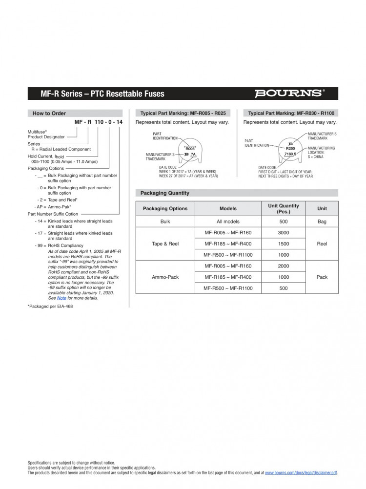 MF-R Series datasheet page 6