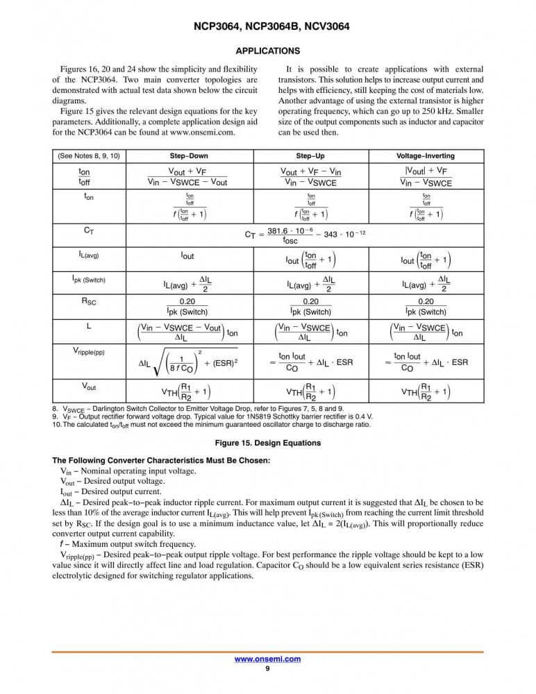 NCP3064 technical document page 9
