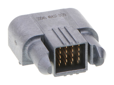 EXTreme Ten60Power Right-Angle Plug with Side Guides, 25 Signal Circuits, Press Fit Tail