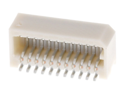 0.635mm Pitch SlimStack Header, Surface Mount, Dual Row, Vertical Stacking, 10.00 and 16.00mm Stacking Heights, 40 Circuits, with Tube Packaging