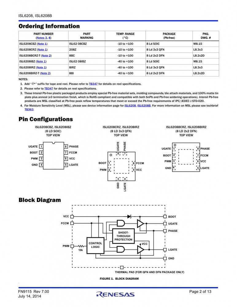 ISL6208IRZ datasheet page 2