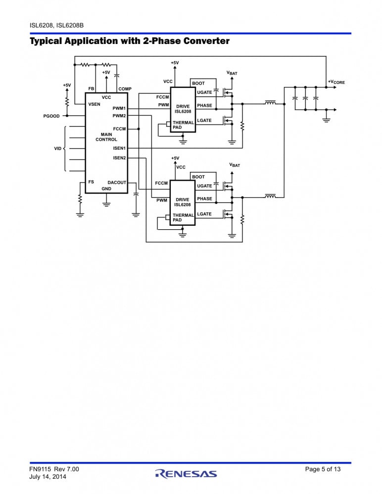 ISL6208IRZ datasheet page 5