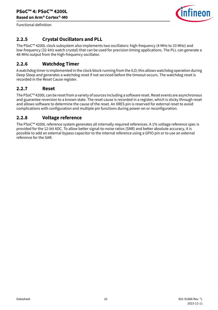 PSoC 4200L document page 10