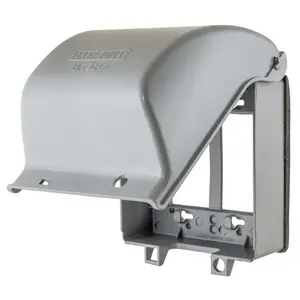 Wallplates and Covers, Weatherproof Cover, 2-Gang, 2) Decorator Openings, Cast Aluminum for sale
