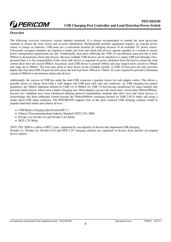 PI5USB2549WAEX datasheet page 8