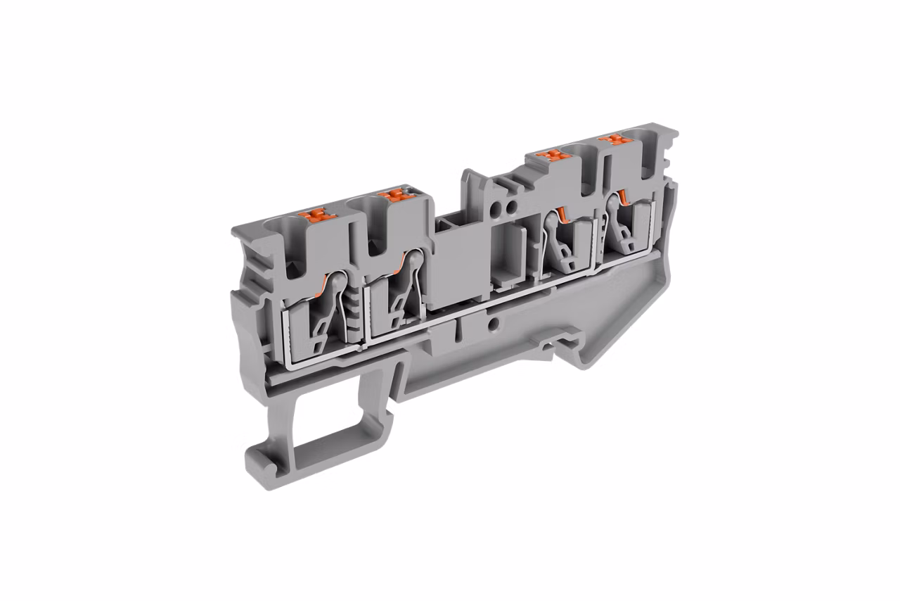Single Level Feed-Through Terminal Block, Push-in Design, 5.10mm Width, 600V, 20.0A for sale