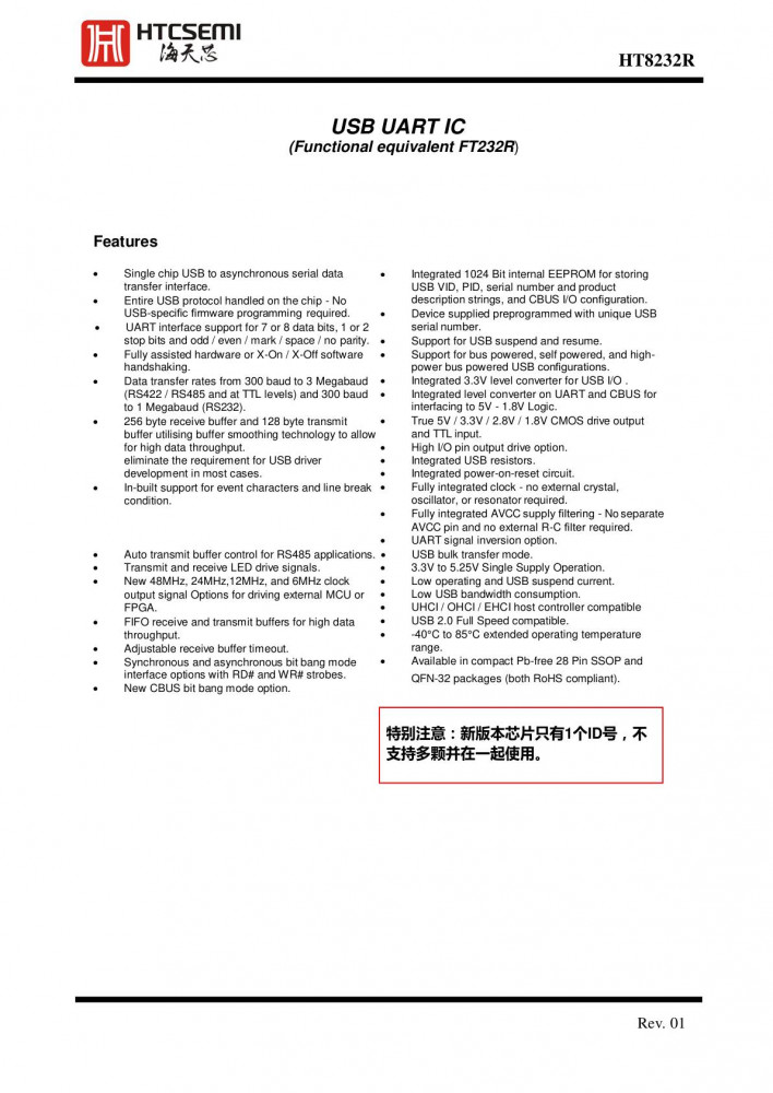 HT8232RSZ document page 1