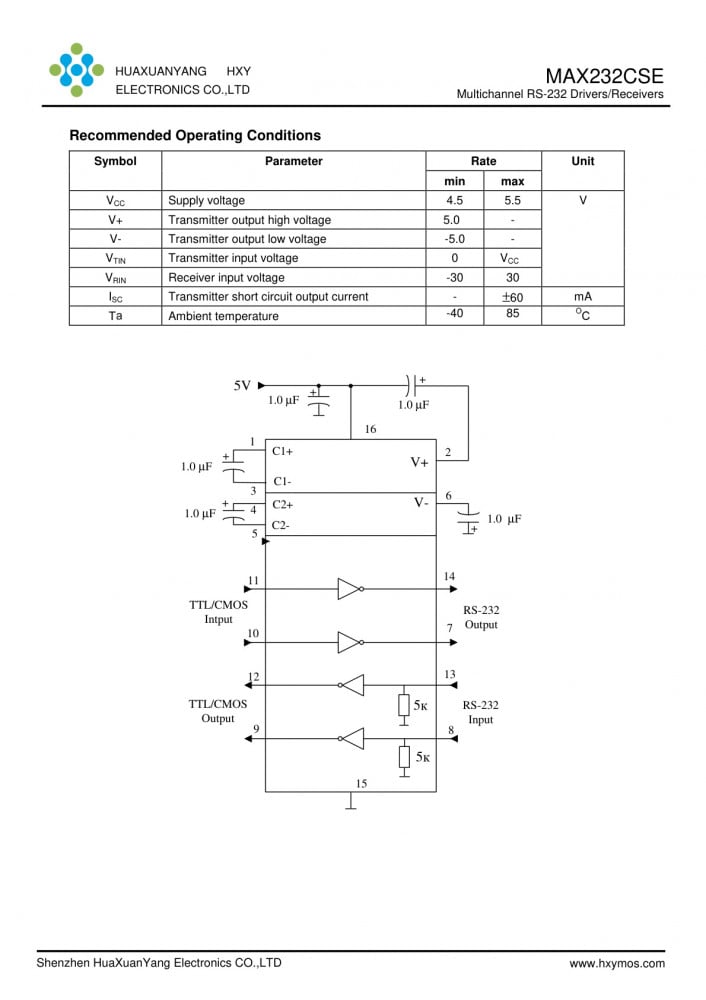 MAX232CSE-HXY datasheet page 3
