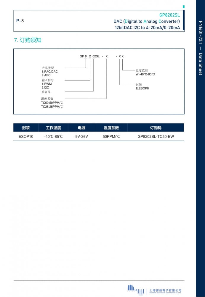 GP8202SL technical document page 8