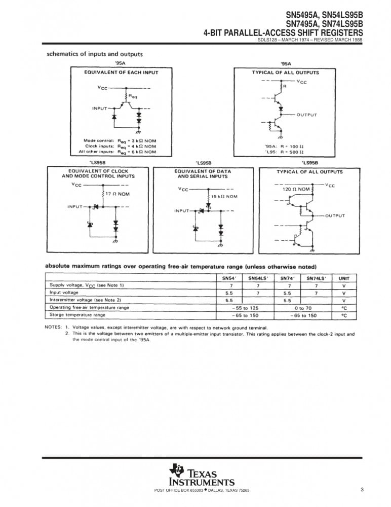 SN7495AJ datasheet page 4
