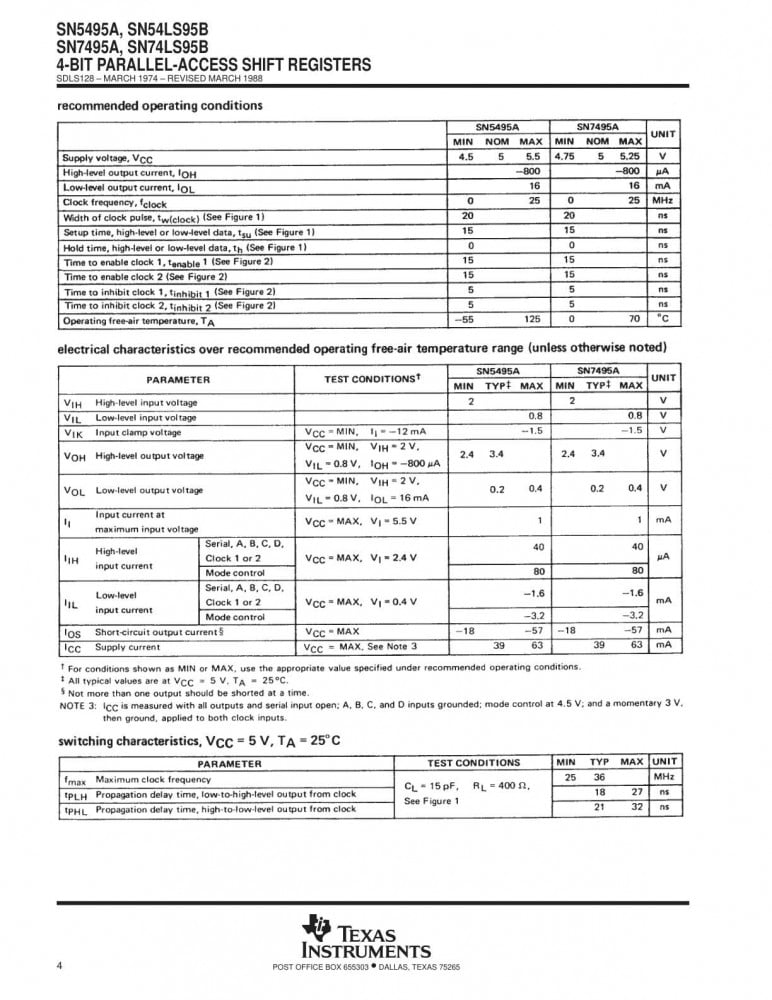 SN7495AJ datasheet page 5