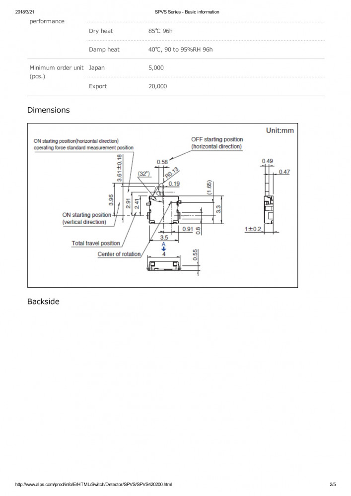SPVS420200 technical document page 2
