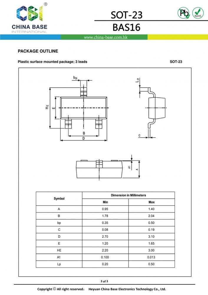 CBI BAS16 datasheet page 3