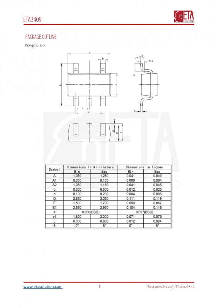 ETA3409S2F datasheet page 7