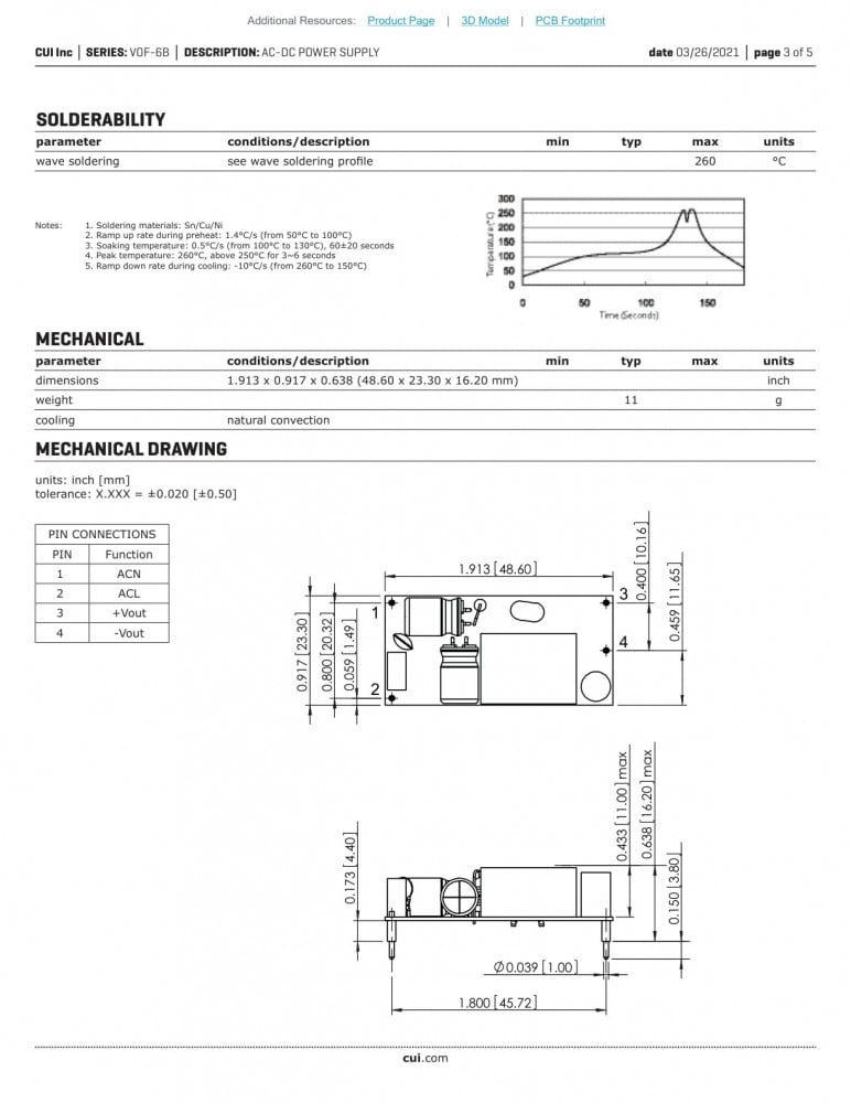 VOF-6B-S5 datasheet page 3