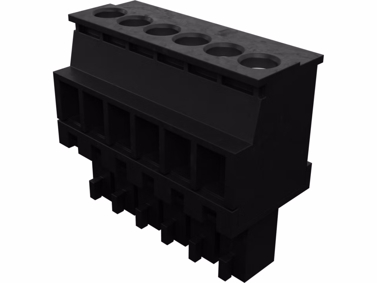 3.50mm Pitch Eurostyle Vertical Plug, Front Wire Entry, Gold (Au) Plated, Black, 6 Circuits for sale