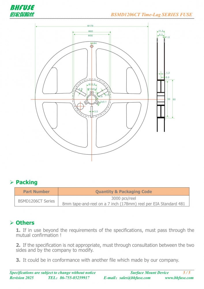 BHFUSE BSMD1206CT datasheet page 5