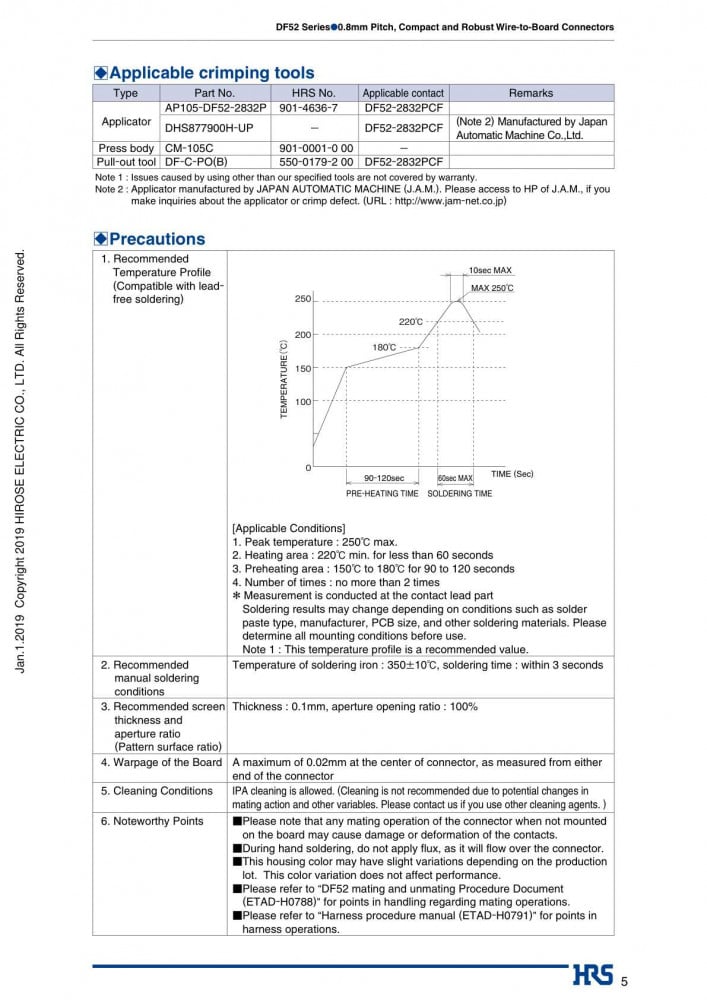 HRS DF52 series datasheet page 5