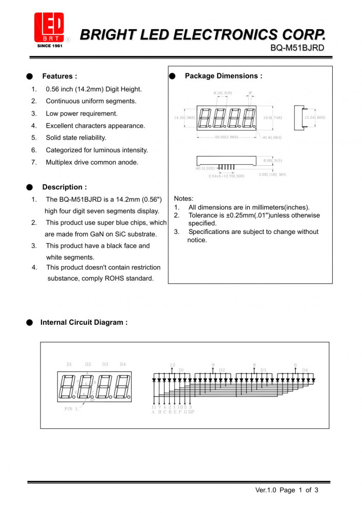 BQ-M51BJRD datasheet page 1