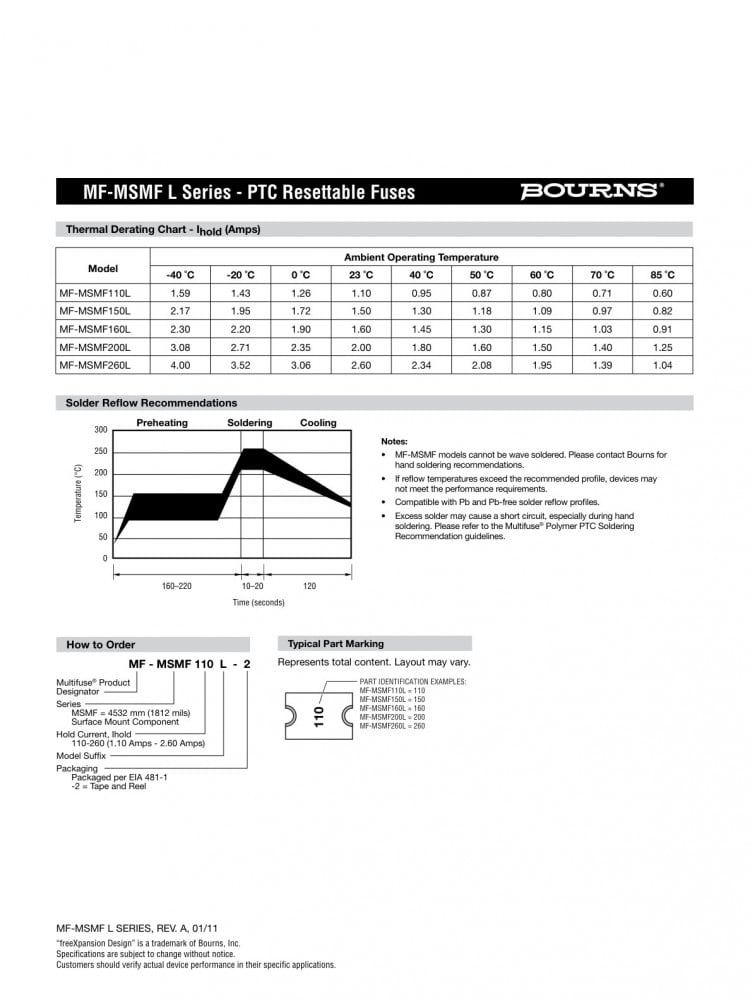 BOURNS MF-MSMF L Series datasheet page 3