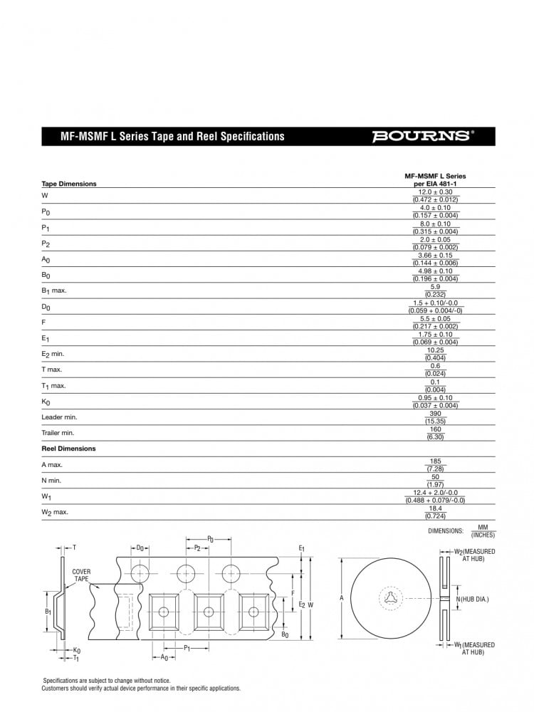 BOURNS MF-MSMF L Series datasheet page 4
