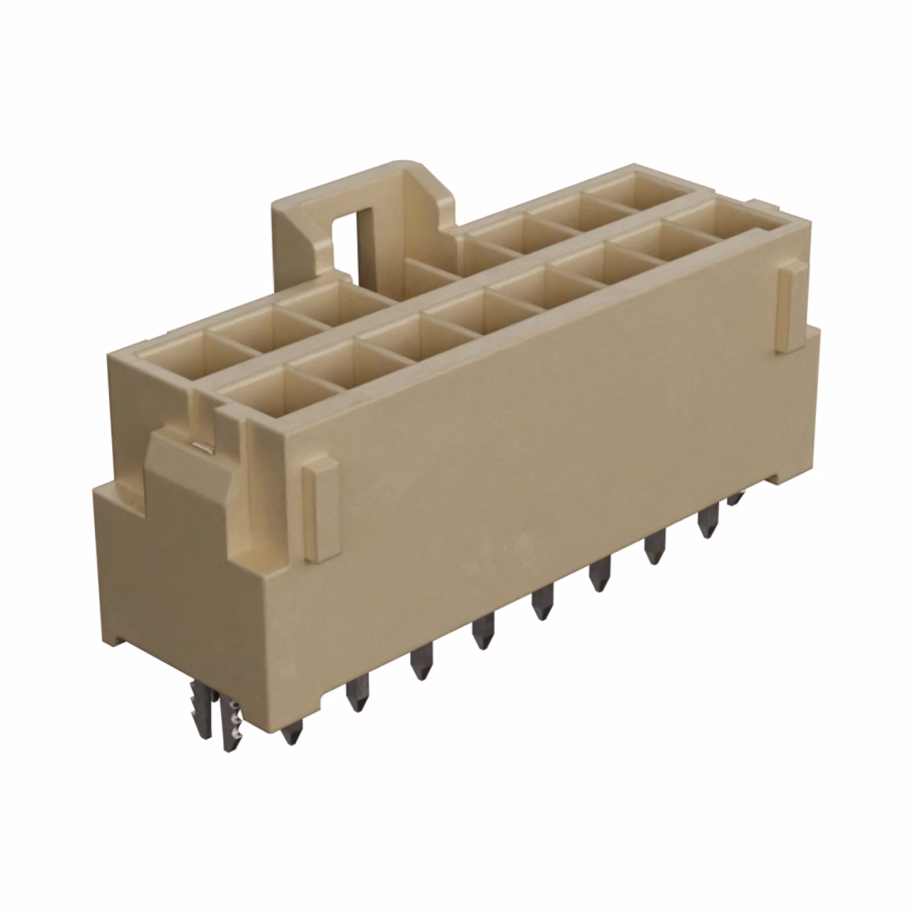 Ultra-Fit Vertical Header, 3.50mm Pitch, Dual Row, 16 Circuits, with Solder Clips, Tin (Sn) Plating, Natural, Glow-Wire Capable, Tray for sale