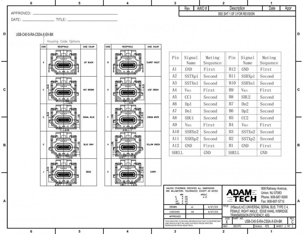 ADAM TECH USB-C40 drawing, page 2