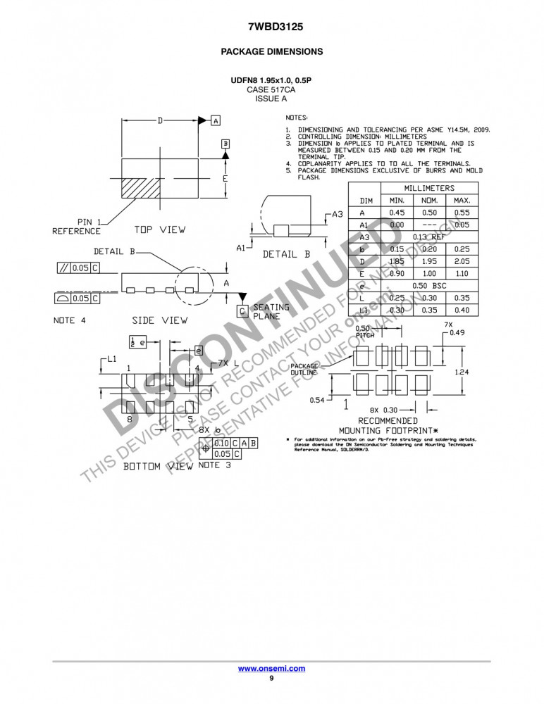 7WBD3125 datasheet page 9