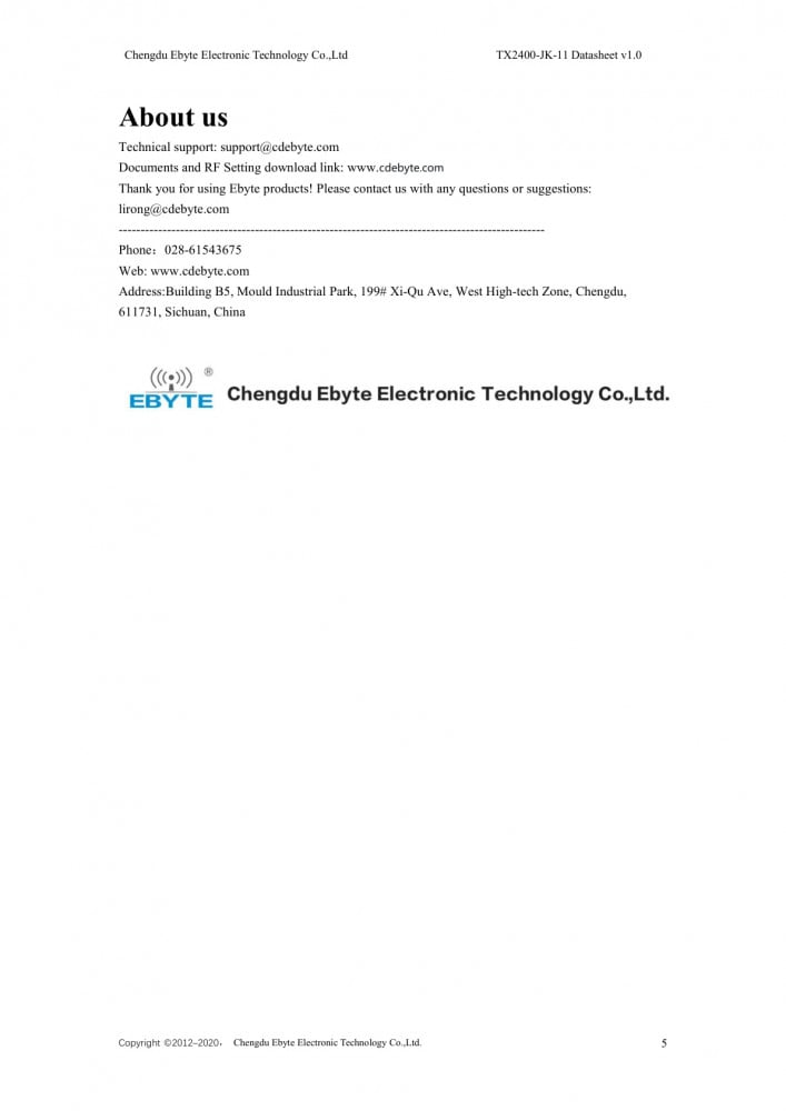 TX2400-JK-11 datasheet page 5