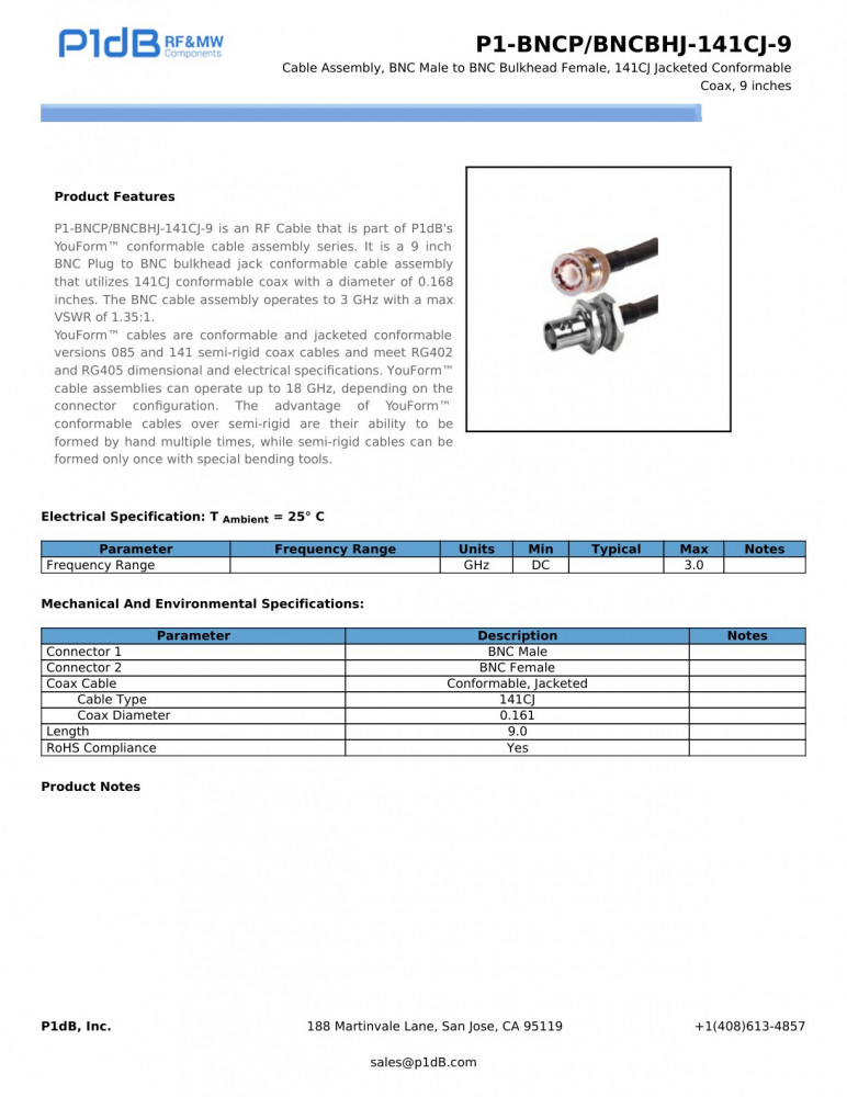 P1-BNCP/BNCBHJ-141CJ-9 product documentation image
