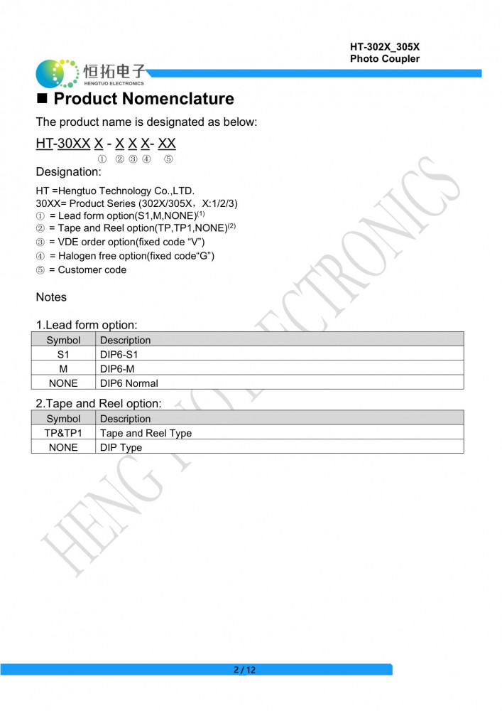 HT-3051 datasheet page 3