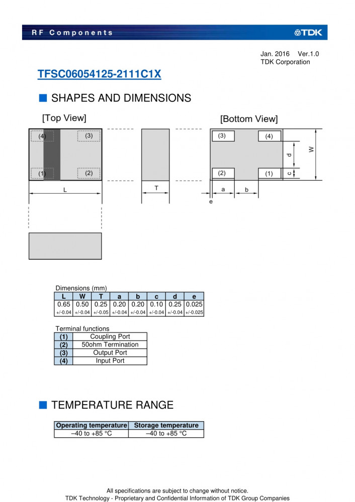 TFSC06054125-2111C1X datasheet page 2
