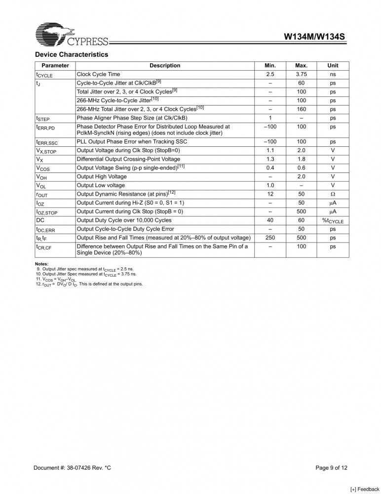 W134SH datasheet page 9