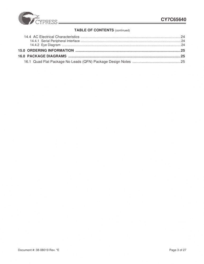 CY7C65640-LFC document page 3