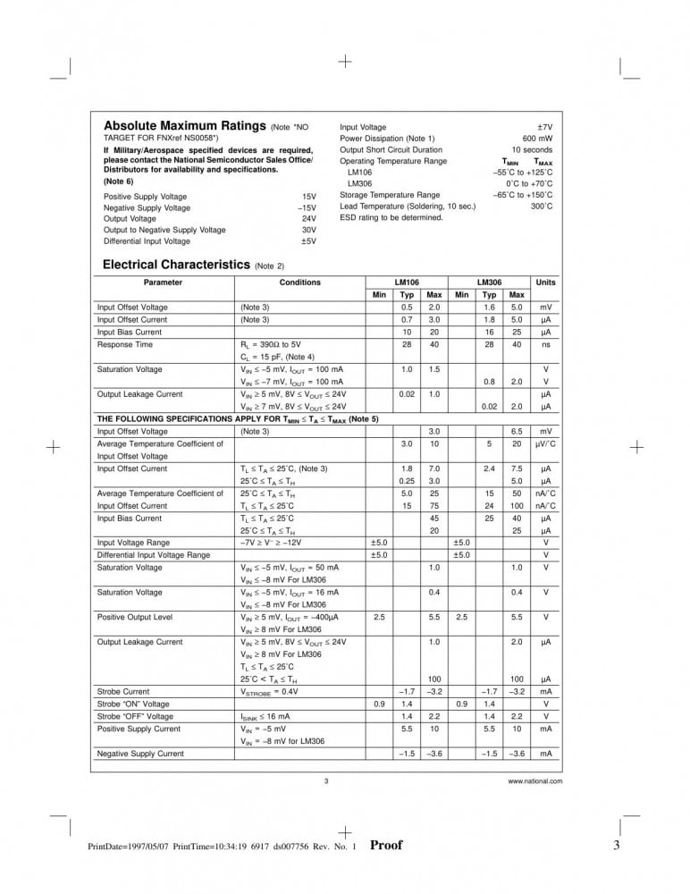 LM106H datasheet page 3
