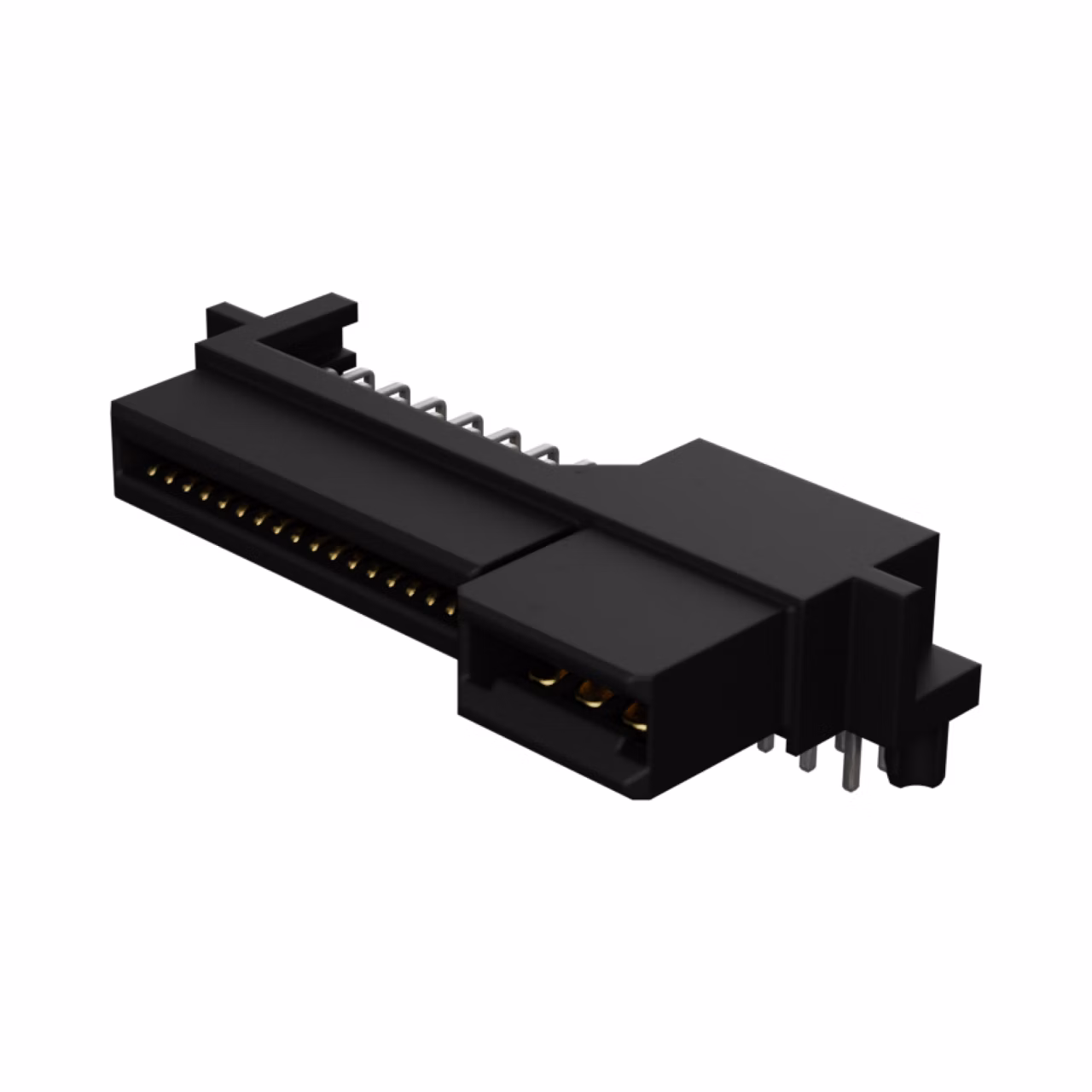 EXTreme LPHPower Receptacle Header, Right-Angle, 2 Power Contacts, 36 Signal Contacts, Select Gold (Au) Plating, for 3.18mm Thick PC Board, with Press-fit Plastic Pegs for sale