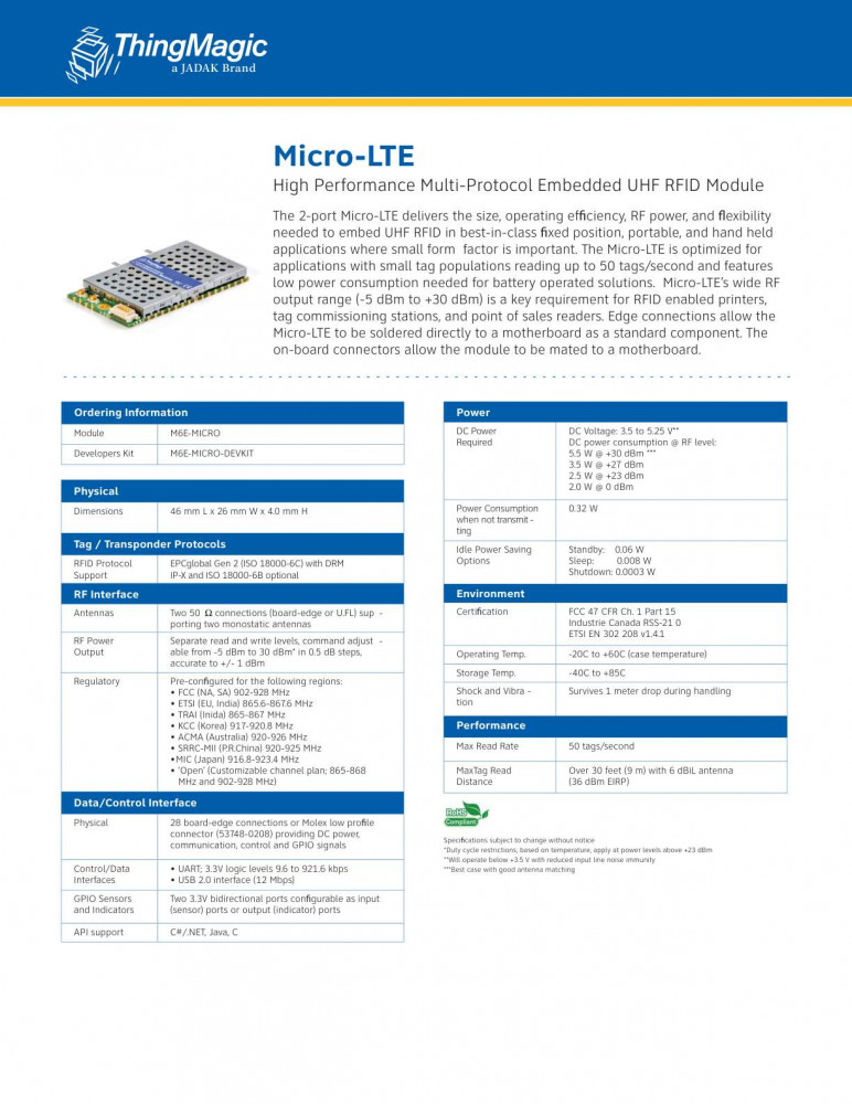 M6E-MICRO technical document page 1