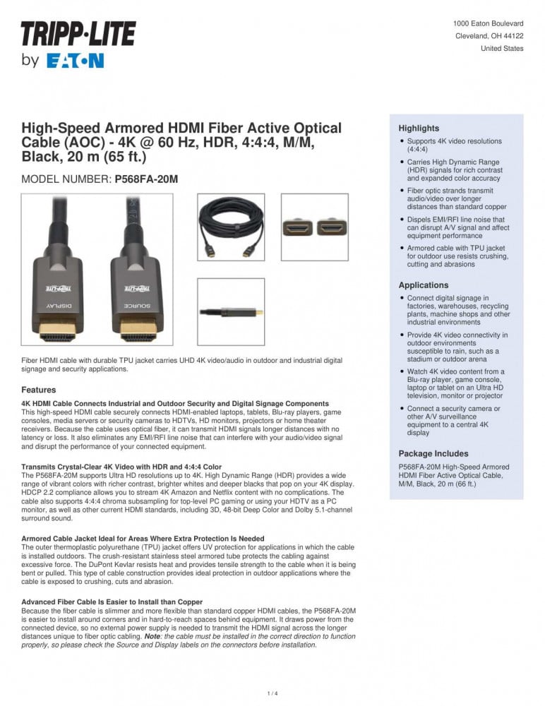 P568FA-20M technical document page 1