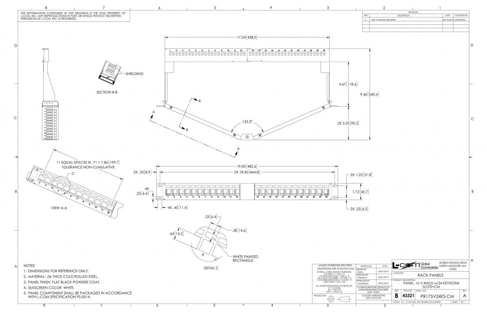 PR175V24KS-CM technical document page