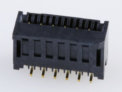 Easy-On FFC/FPC Connector, 0.50mm Pitch, Surface Mount, Vertical, Non-ZIF, Standard Footprint, Tin Bismuth Plating, Short Terminal Type, Black, 20 Circuits