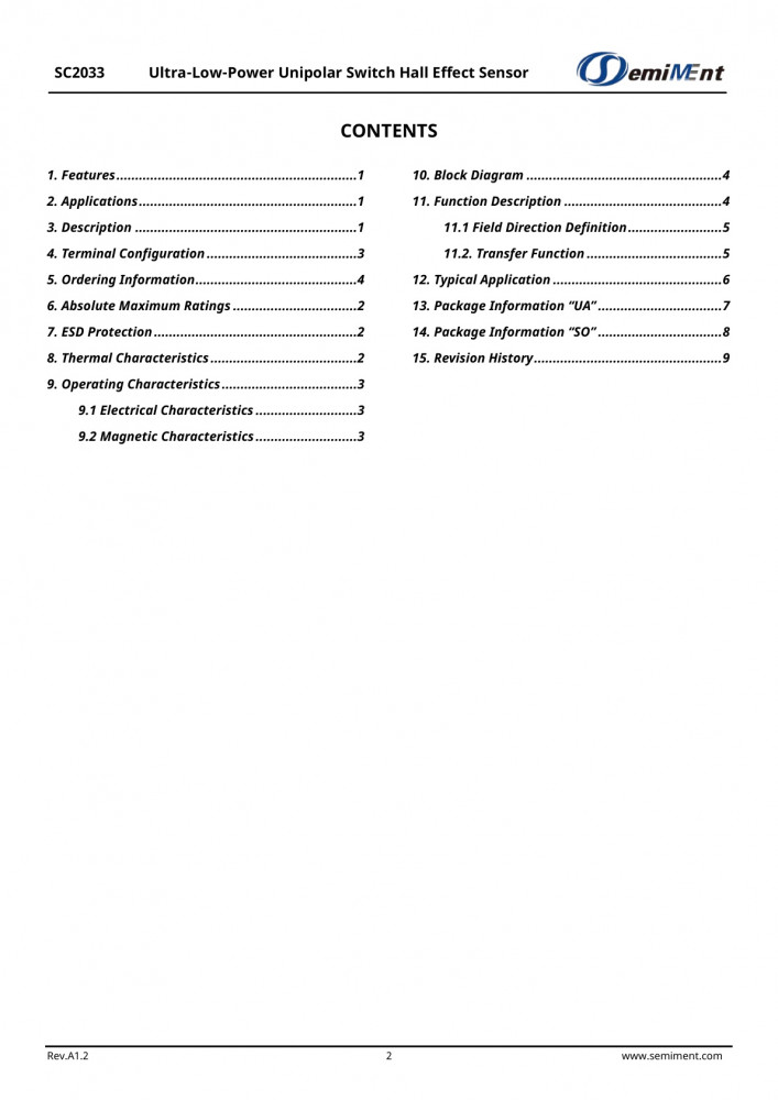 SC2033 datasheet page 2