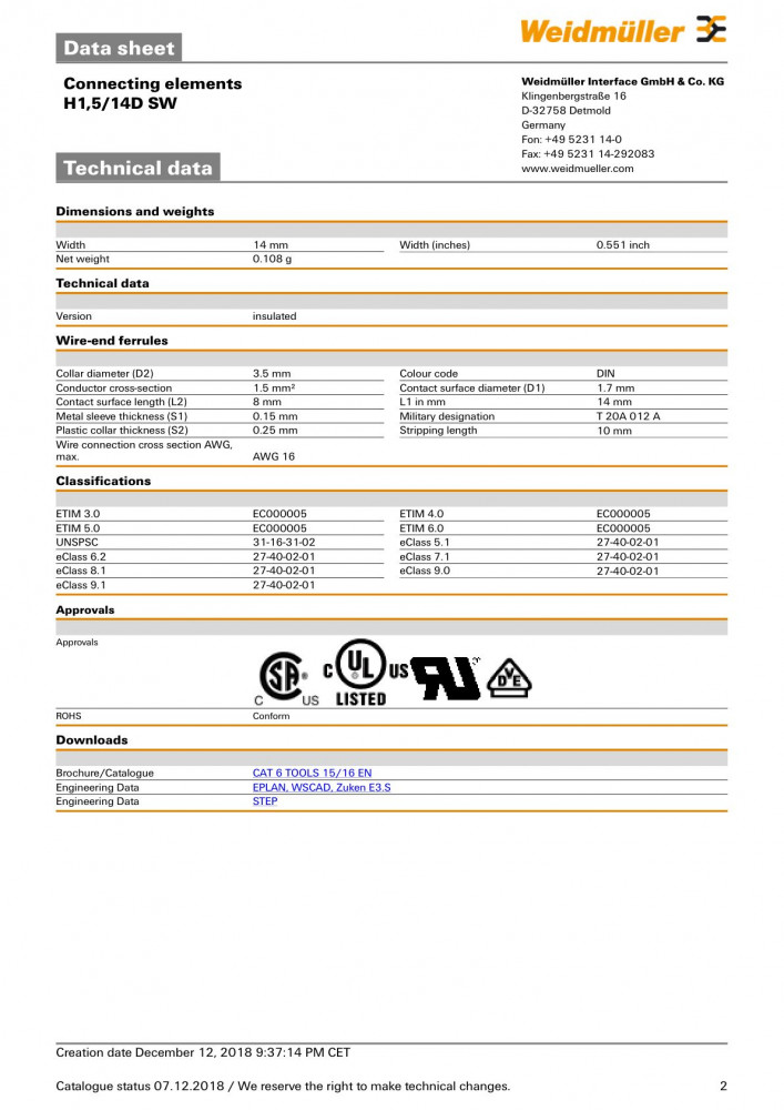 WEIDMULLER 9019120000 document page 2