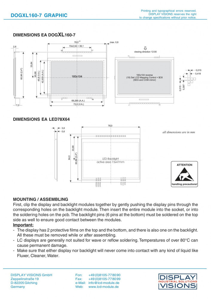 EA LED78X64-W document page 8