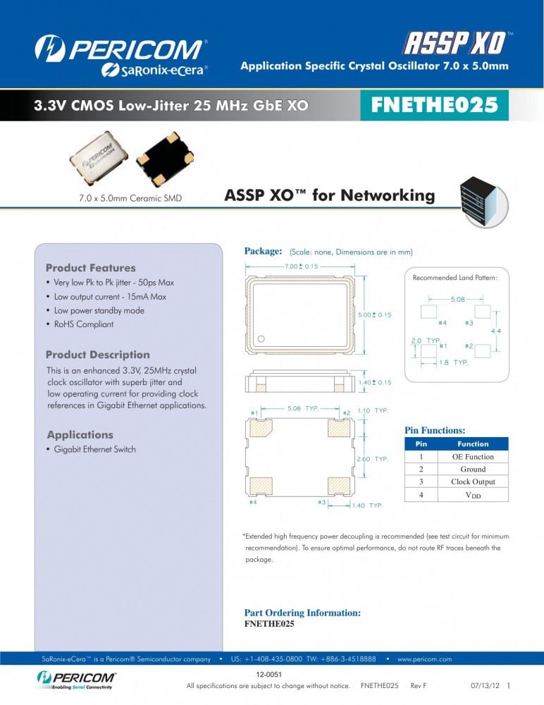 FNETHE025 technical document page 1