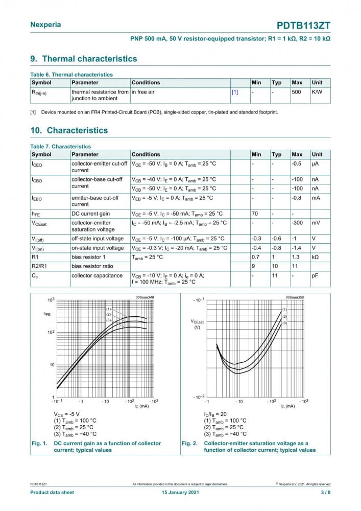 PDTB113ZT datasheet page 3