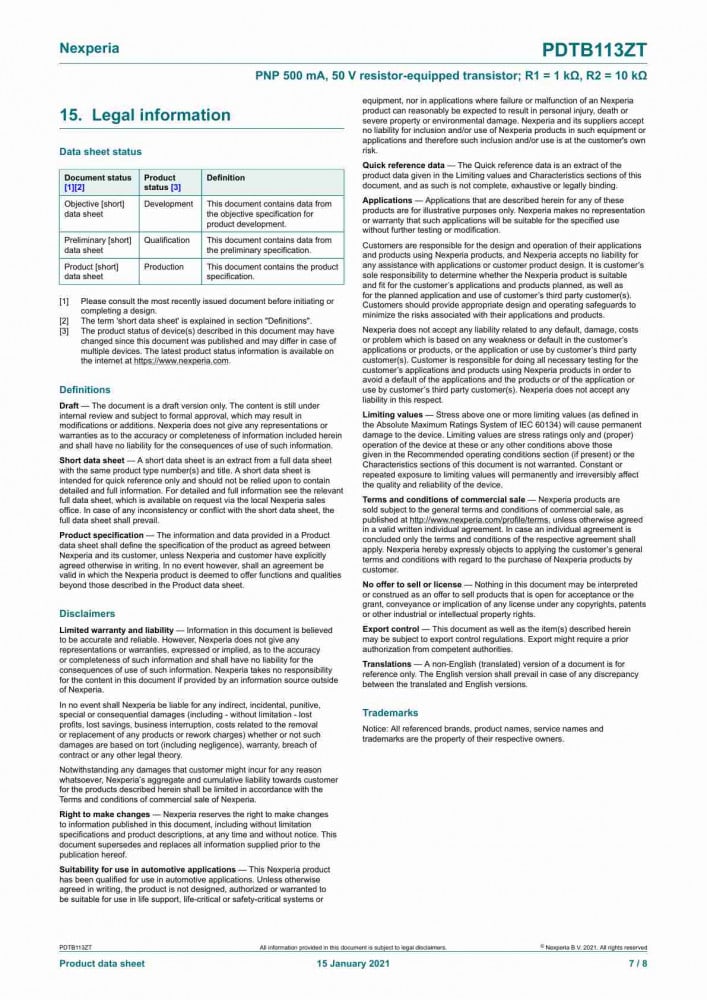 PDTB113ZT datasheet page 7