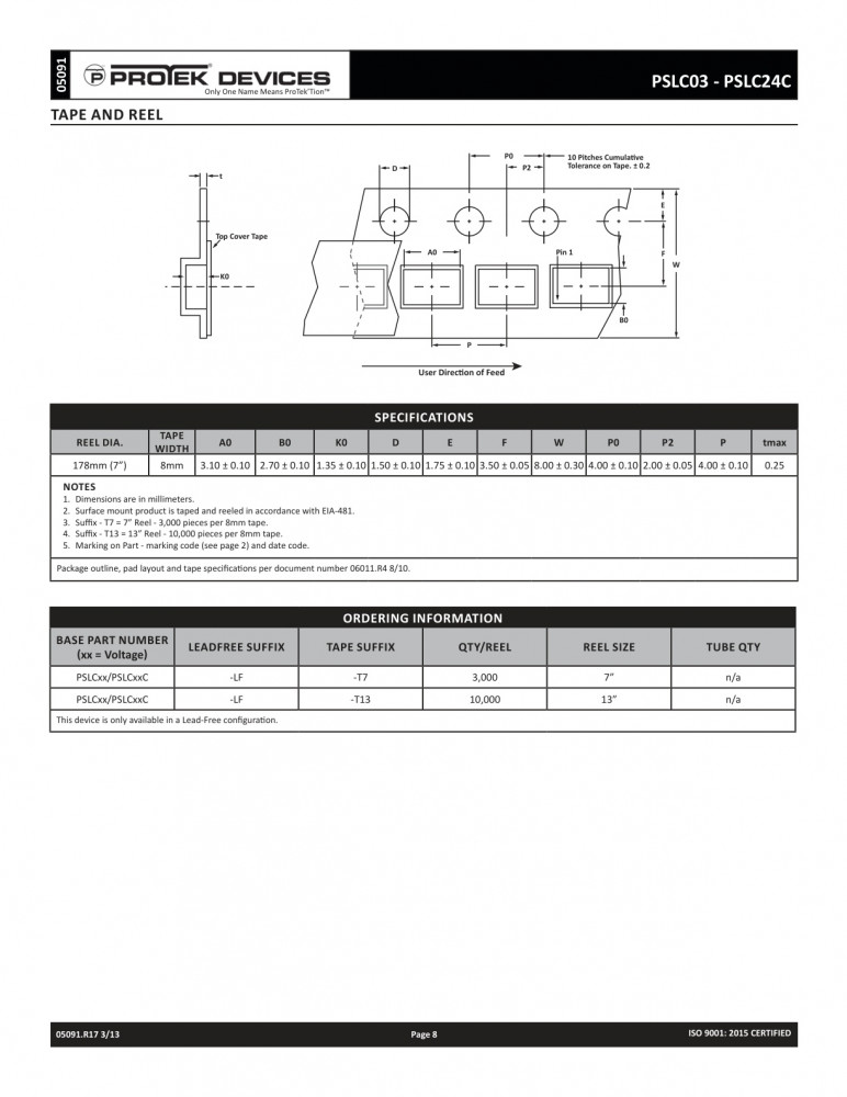 PSLC15C-LF-T7 datasheet page 8